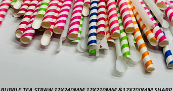 PAPER BUBBLE TEA SMOOTHIE,SPOON,PLA PLASTIC STRAW