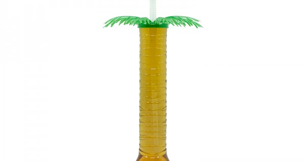 PALM TREE Slush Yard Cups 11OZ x 80 cups with lid and straw
