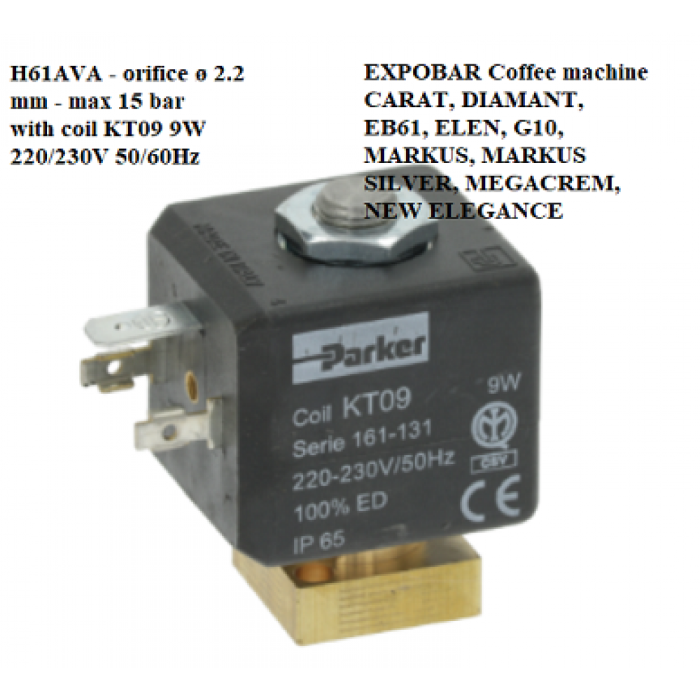 ELECTRIC VALVE PARKER 2 WAYS ,EXPOBAR,Coffee machine