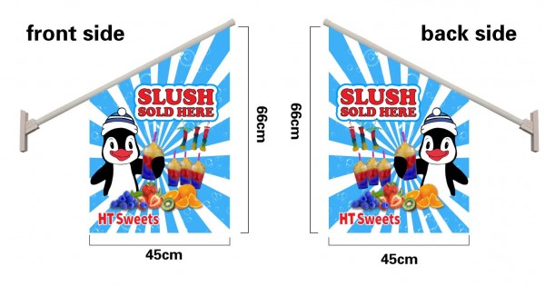SLUSH SOLD HERE WALL FLAG Flag size: 45x66cm,Pole size: Around 70cm ,JL ...