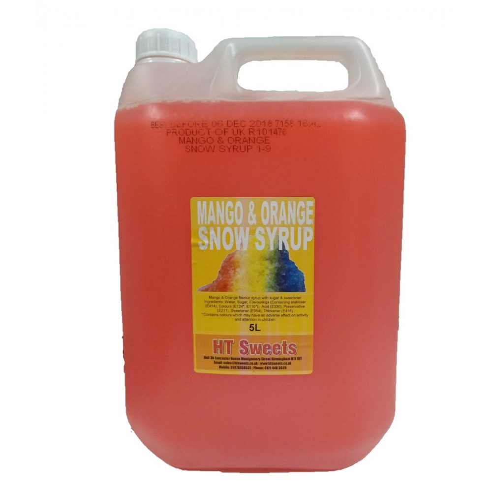 Mango + Orange Snow cone syrup 1x5 Litre
