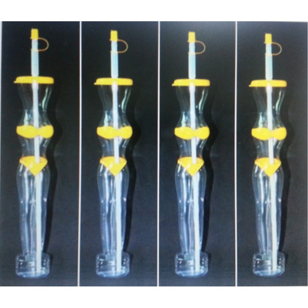 BIKINI Slush Yard Cups 15oz x 48 x 10 Cases (480 cups with lid & straw ...